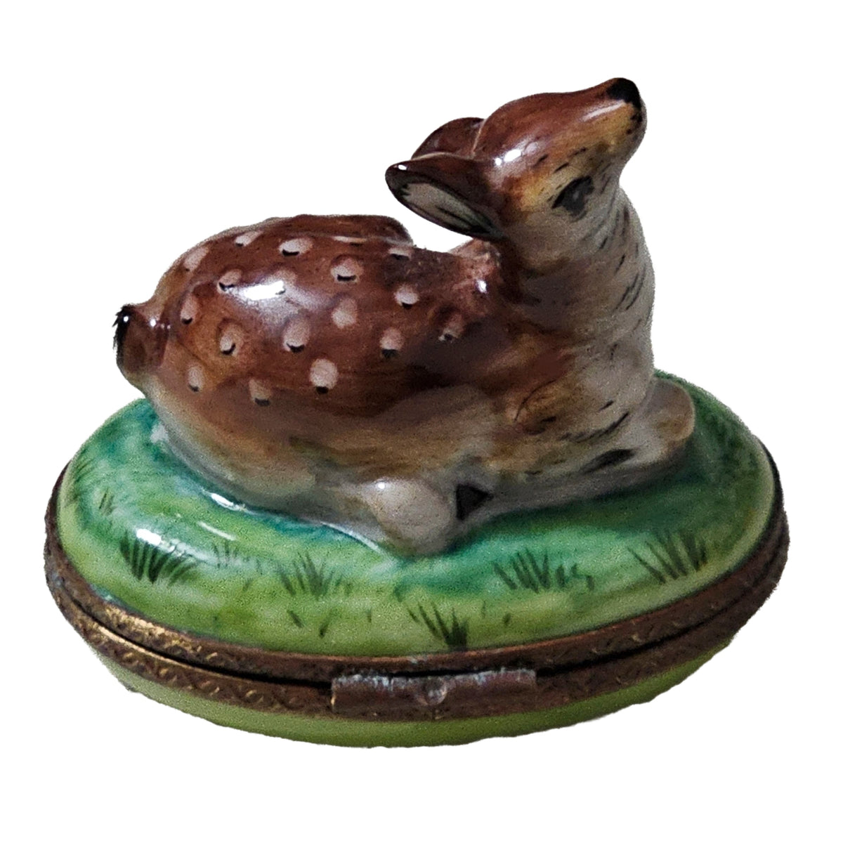 Charming Brown Deer Limoges Box for Collectors