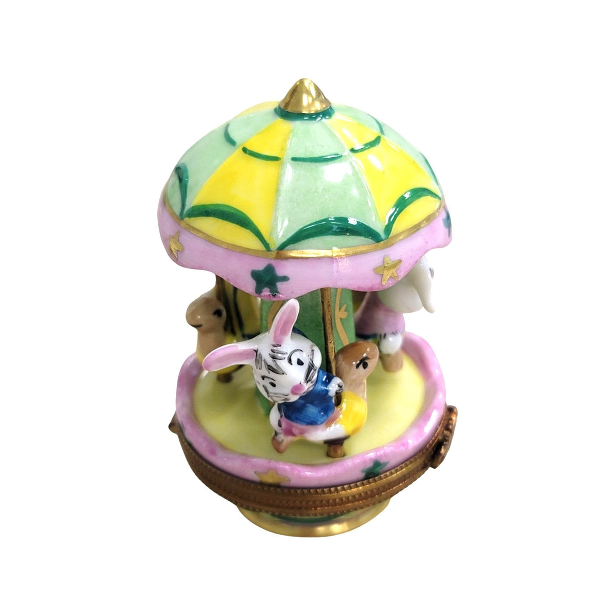 Bunny Carousel Limoges Box Porcelain Figurine Gift