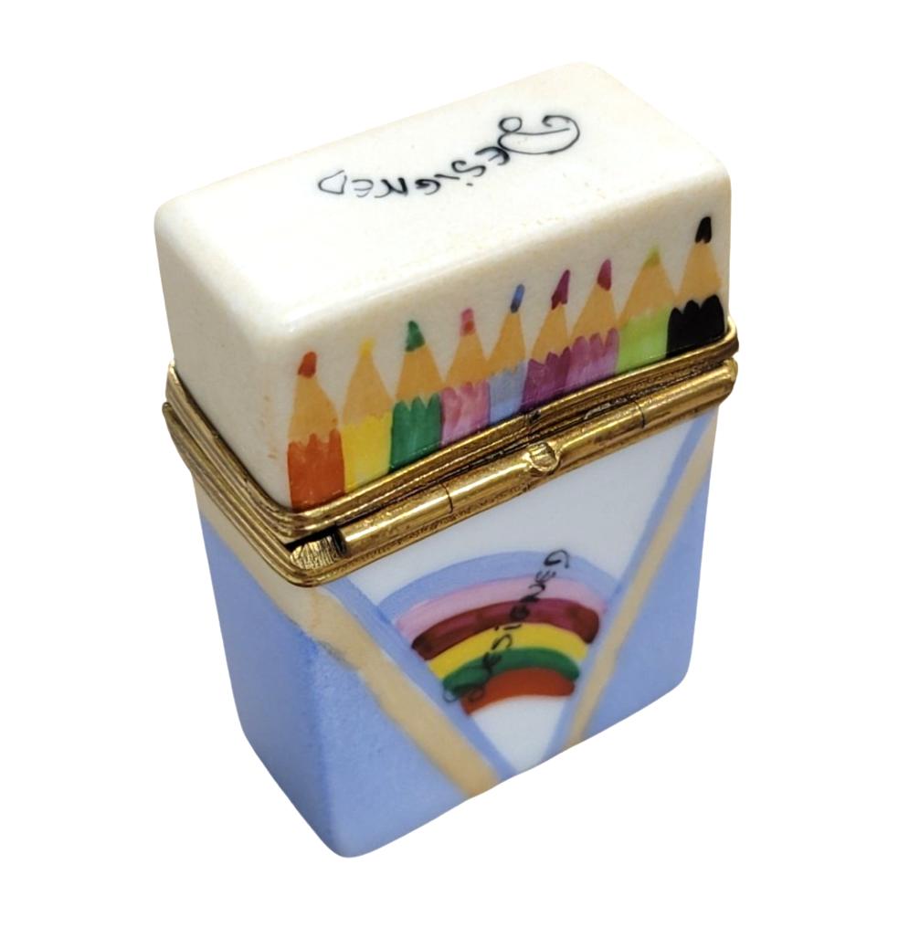 Crayon Limoges Box Figurine for Art Lovers