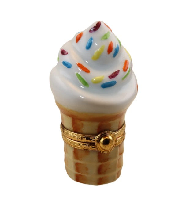 Ice Cream Cone Limoges Box for Dessert Lovers