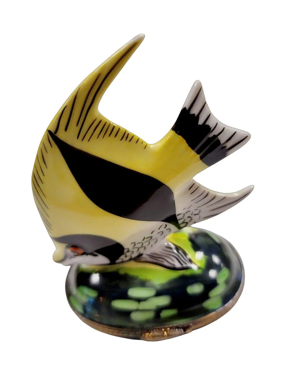Retired Yellow Tropical Fish Limoges Box Décor